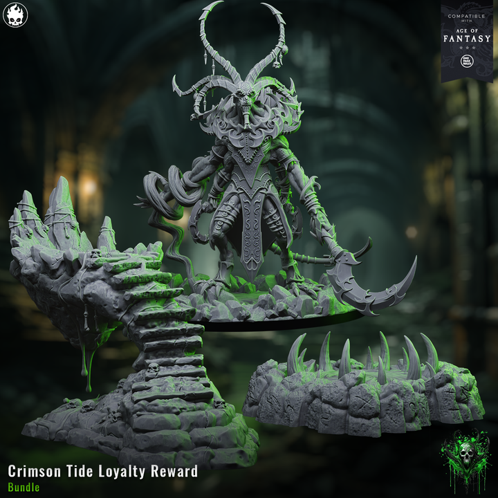 3D Printable Nefarkus, Scion of the Blood Serpent by Fleshcraft Studio