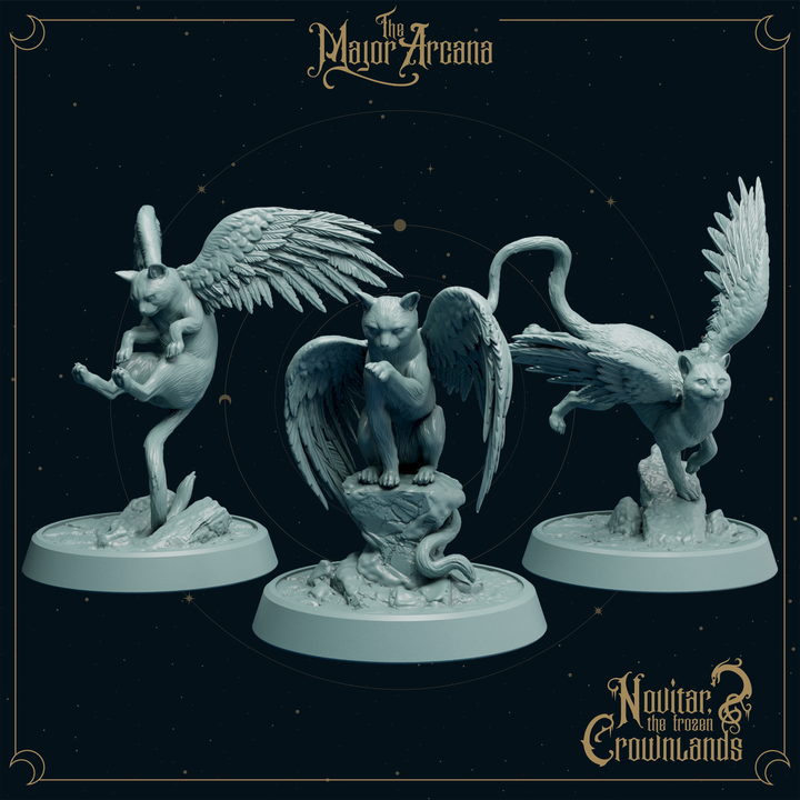 3D Printable Tressym - Winged Cat by The Major Arcana