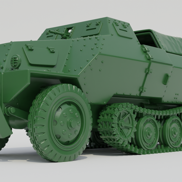 3D Printable Type 1 Ho-Ha Half-track (Japan, WW2) by Wargame3d
