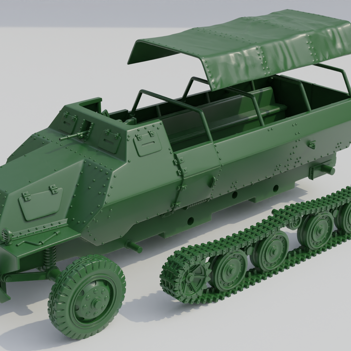 3D Printable Type 1 Ho-Ha Half-track (Japan, WW2) by Wargame3d