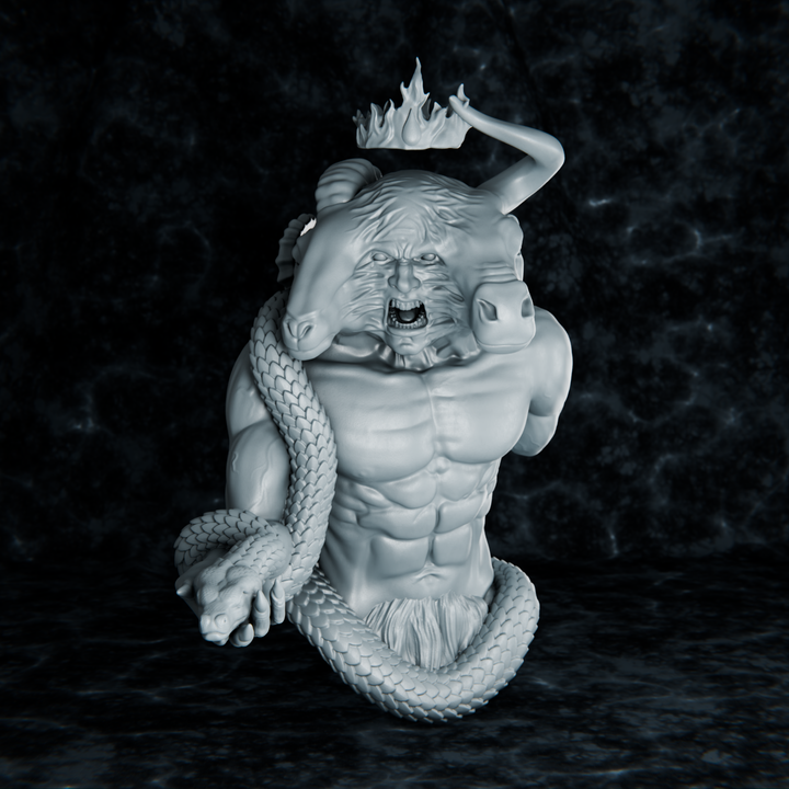 3D Printable Demon Prince Asmodeus, Bust presupported by Ogareg Miniatures