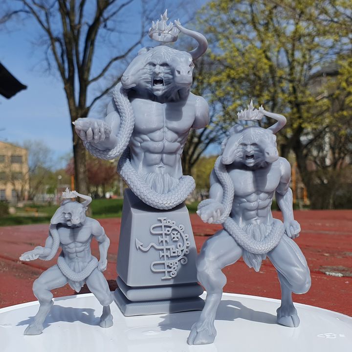 3D Printable Demon Prince Asmodeus, presupported by Ogareg Miniatures