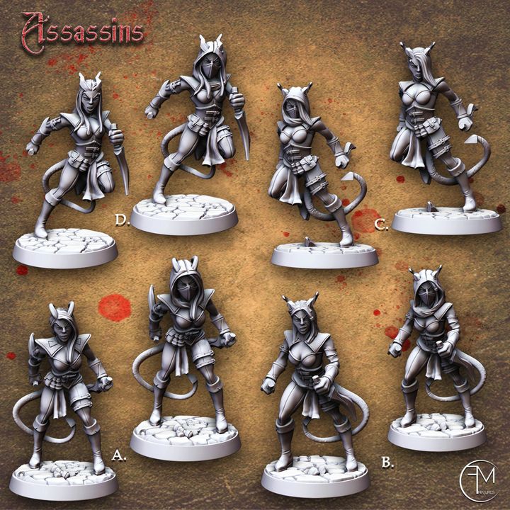 3D Printable Blood Demons Assassins by Francesca Musumeci