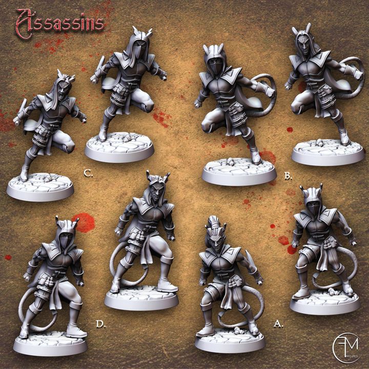 3D Printable Blood Demons Assassins by Francesca Musumeci