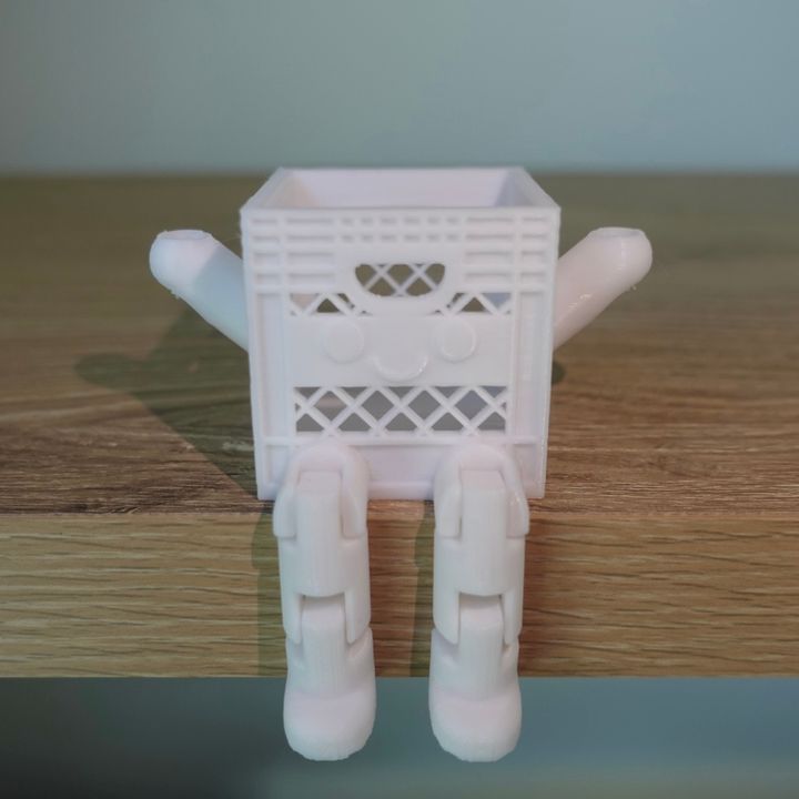 3D Printable Articulated Mini Crate Buddy by MysticMesh3D