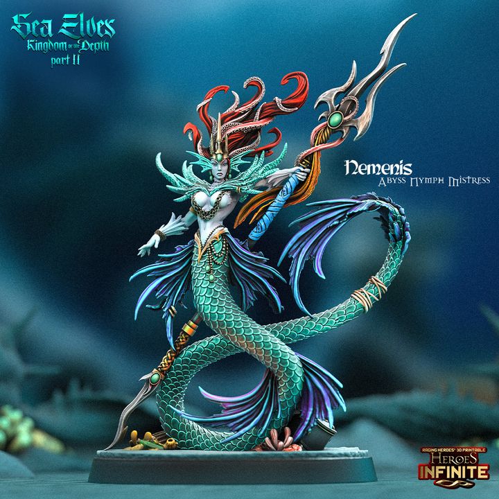 3D Printable Nemenis, the Abyss Mymph Mistress by Heroes Infinite