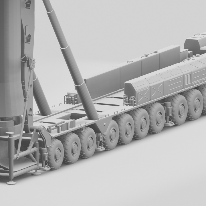 3D Printable Hwasong 17 ICBM on WS52100 TEL by The Military Industrial Complex
