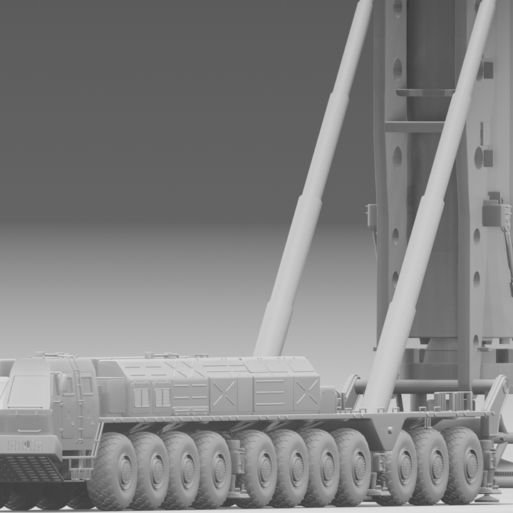 3D Printable Hwasong 17 ICBM on WS52100 TEL by The Military Industrial Complex