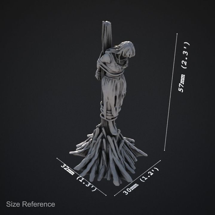 3D Printable Burn At The Stake Woman by TableTopMinis