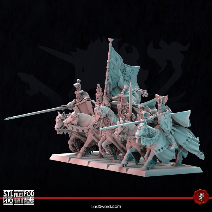 3D Printable Grail Knights by LastSword Miniatures