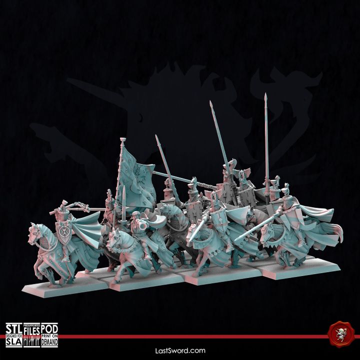 3D Printable Grail Knights by LastSword Miniatures