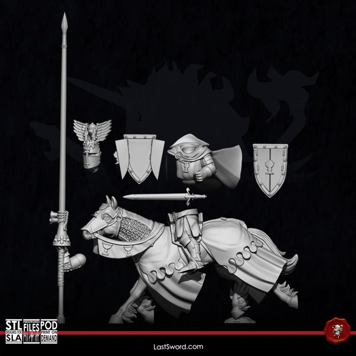 3D Printable Grail Knights by LastSword Miniatures