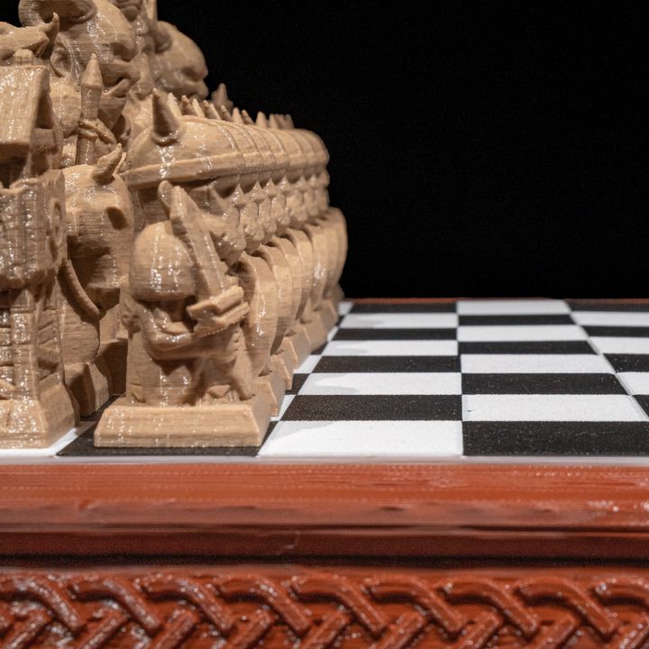 3D Printable Viking Chess Board by Stlflix