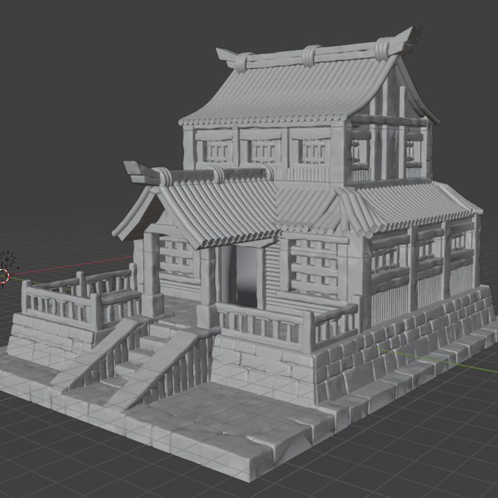 3D Printable Japanese Temple by ZBB EditionS