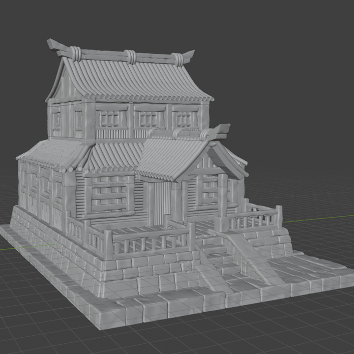 3D Printable Japanese Temple by ZBB EditionS