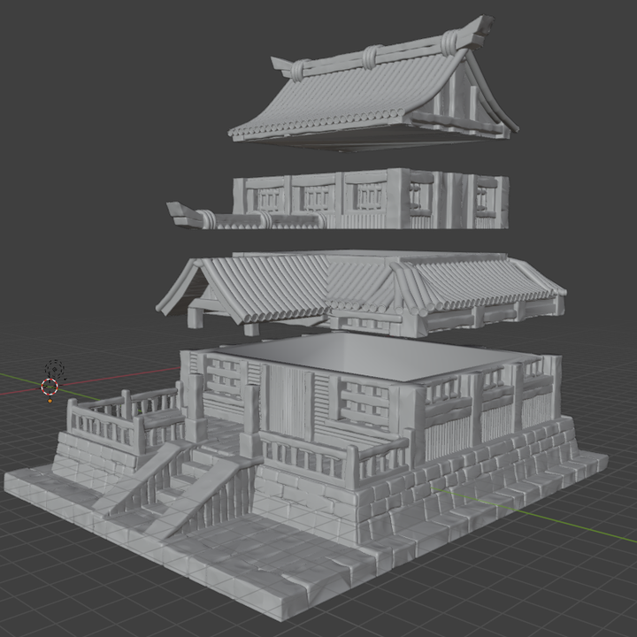 3D Printable Japanese Temple by ZBB EditionS