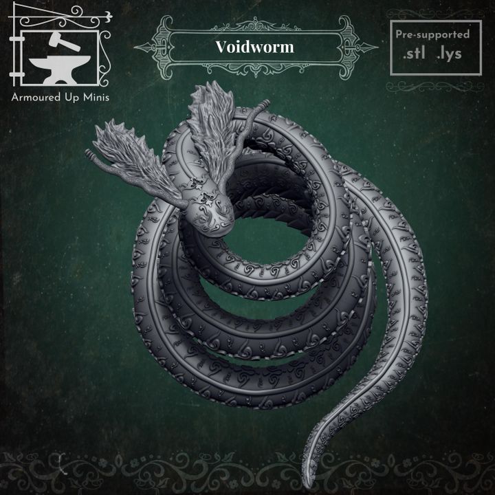 3D Printable Voidworm by Armoured Up Minis