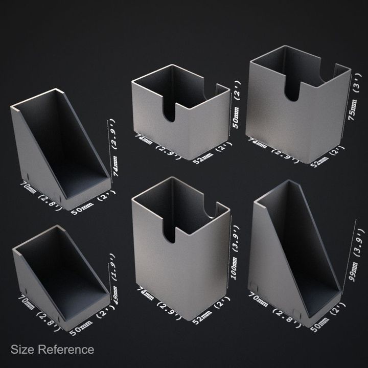 3D Printable Card Case - Mini USA 41x63 by TableTopMinis