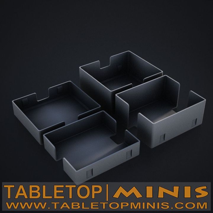 3D Printable Small Card Case 76x88mm by TableTopMinis