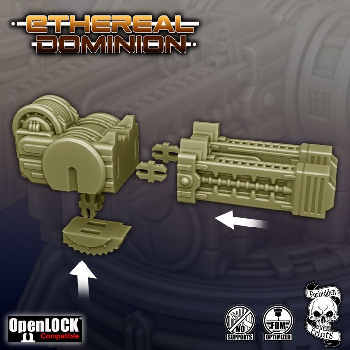 3D Printable Ethereal Dominion - Heavy Rail Gun by Forbidden Prints