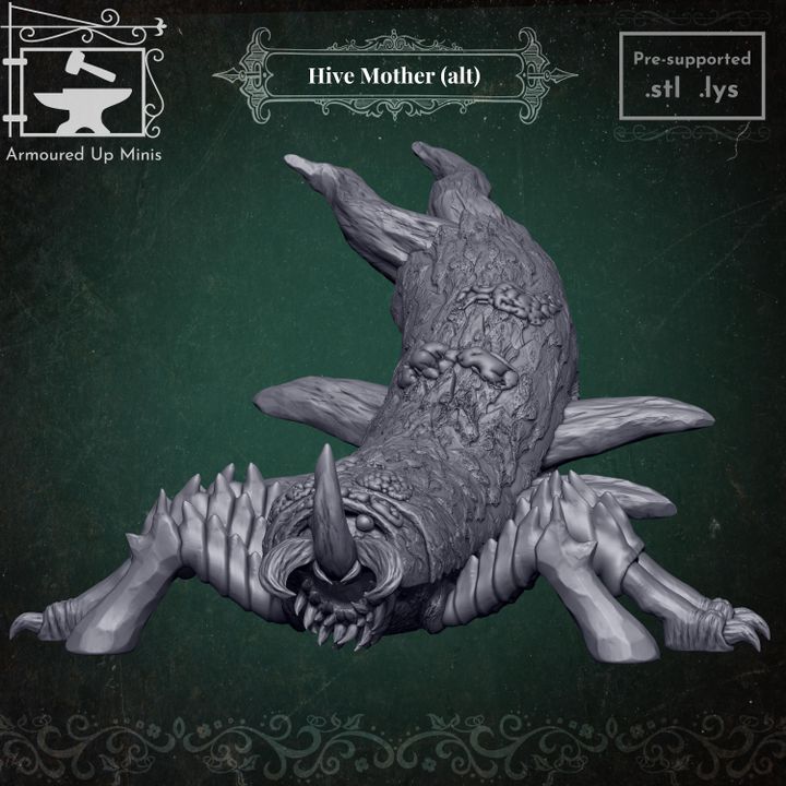 3D Printable Hive Mother (alt) by Armoured Up Minis