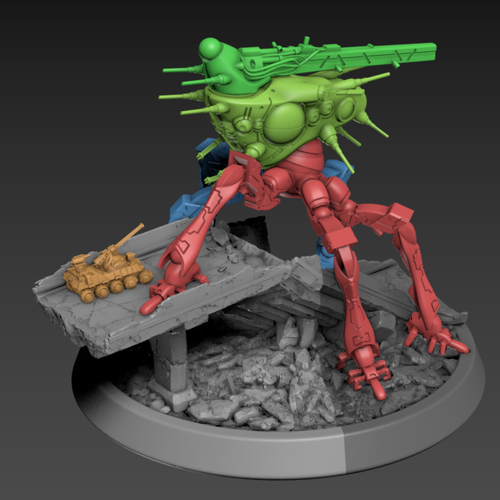 3D Printable Moving Fortress 100mm Static Set by Extra Guy