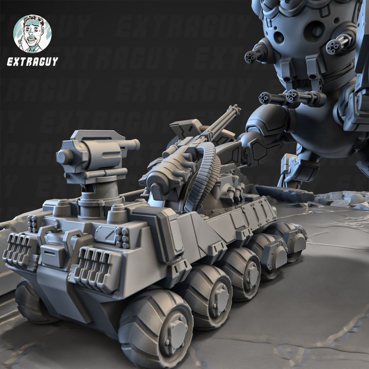 3D Printable Moving Fortress 100mm Static Set by Extra Guy