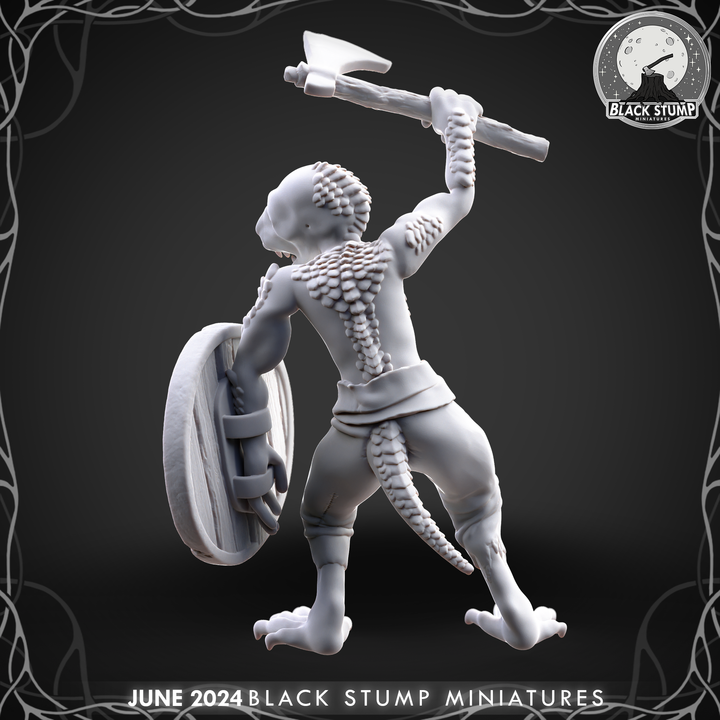 3D Printable Kobold, with Axe and Shield, Warrior + Bases + 5E Stats ...