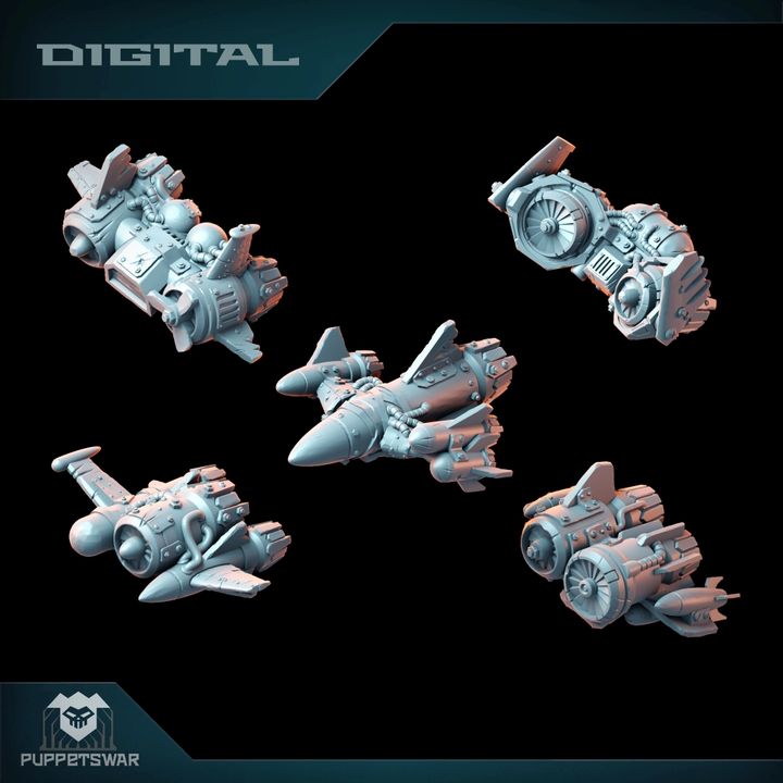 3D Printable Orc Rocket Packs by Puppetswar Miniatures