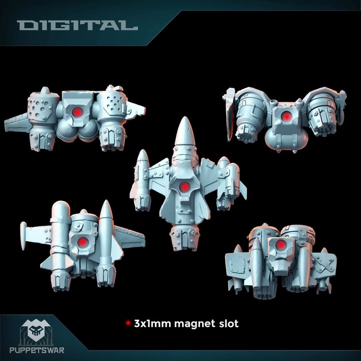 3D Printable Orc Rocket Packs by Puppetswar Miniatures