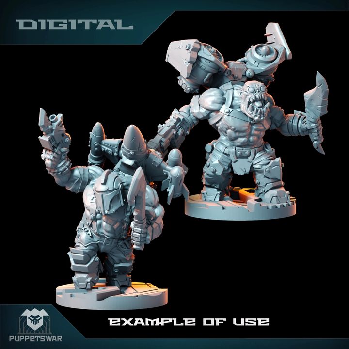 3D Printable Orc Rocket Packs by Puppetswar Miniatures