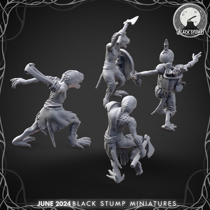 3D Printable Kobold Pack! 4 Miniatures + Bases + 5E Stats .pdf! by ...