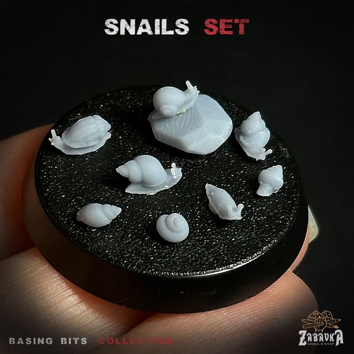 3D Printable Snails - Basing Bits by Zabavka Workshop