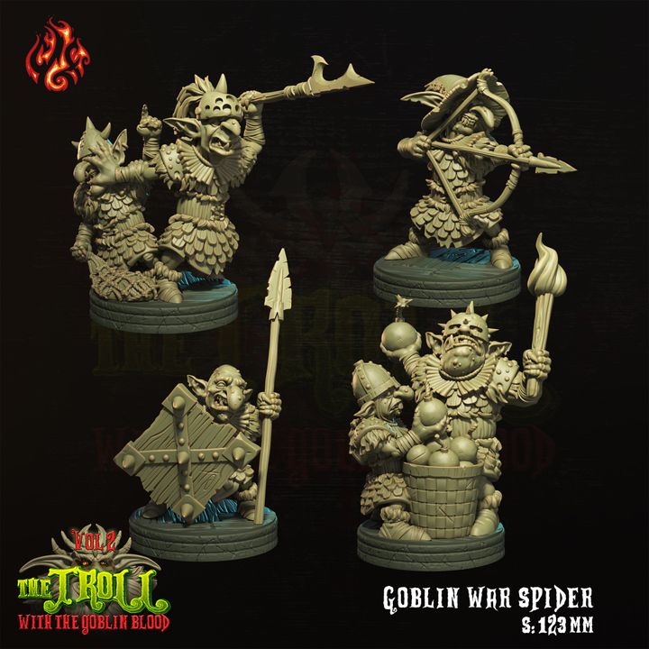 3D Printable Goblin War Spider and Goblin Crew by Crippled God Foundry