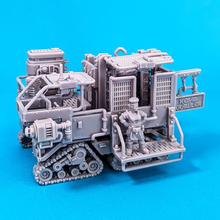 3D Printable The Kebab Krawler w/ Chef by Print Minis
