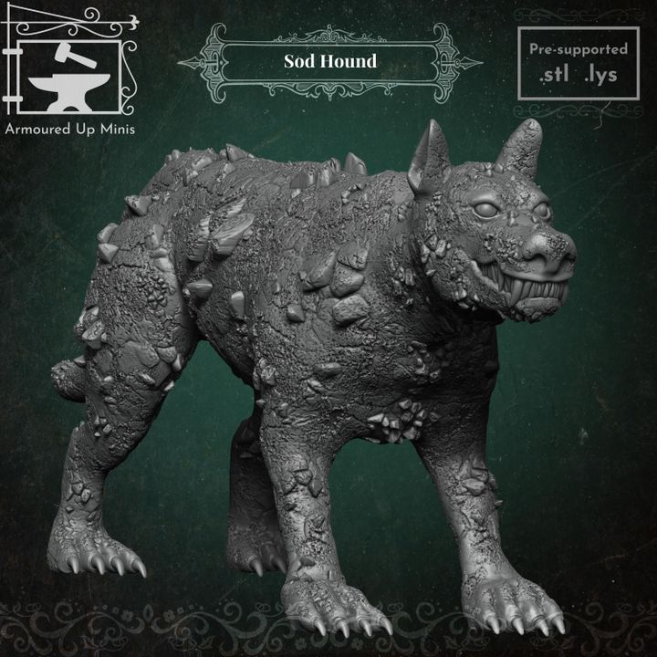 3D Printable Sod Hound by Armoured Up Minis
