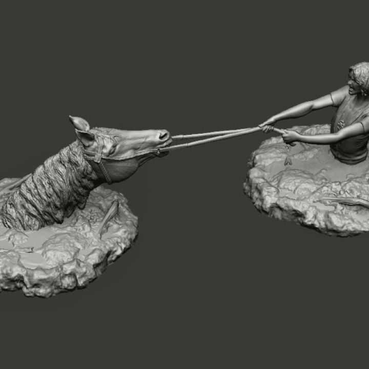 3D Printable Atreyu and Artax, Swamp of Sadness Desk/Home Decor, The ...