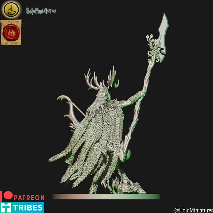 3D Printable Wood Elves King (elf) by HoloMiniatures
