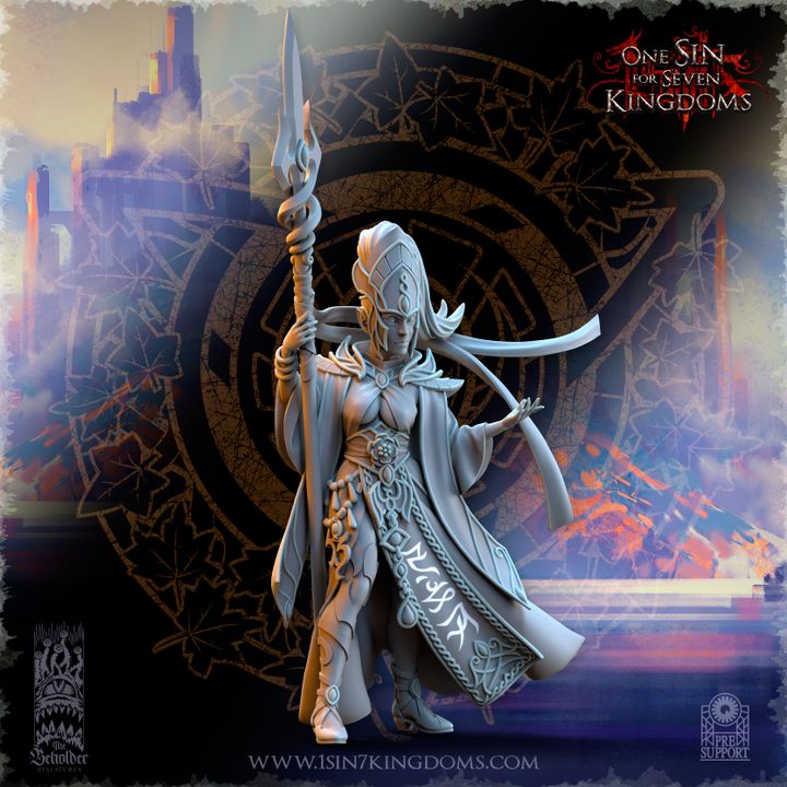 3D Printable Sephirya, Queen of the Moor by The Beholder Miniatures