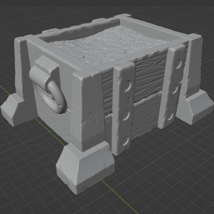 3D Printable Old treasure chests and crates by CityBlokz