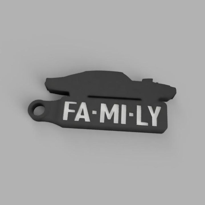 3D Printable "Family" Key Chain by Ivo Alexandre Ferreira Barbosa
