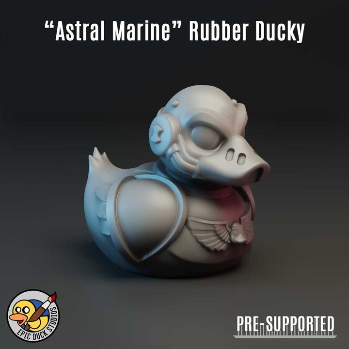 3D Printable Astral Marine Rubber Duck - Space Warrior Proxy by Mike ...