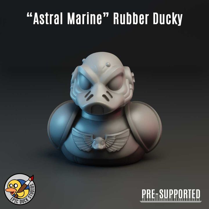 3D Printable Astral Marine Rubber Duck - Space Warrior Proxy by Mike ...