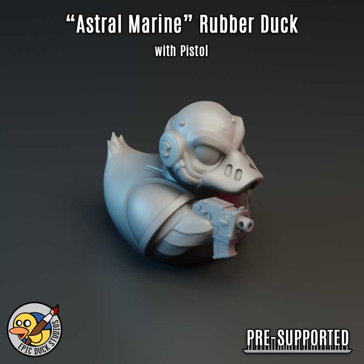 3D Printable Astral Marine Rubber Duck - Space Warrior Proxy by Mike ...