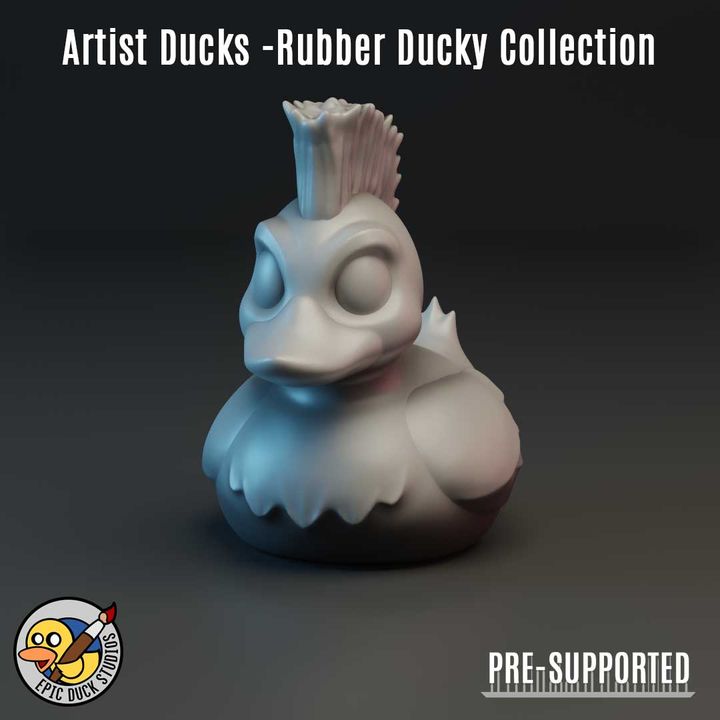 3D Printable Artist Ducks - Art Toy Rubber Ducks for Painters by Mike ...