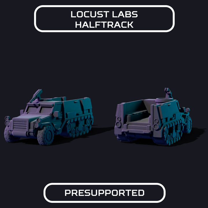 3D Printable 6mm Halftrack by Locust_Labs