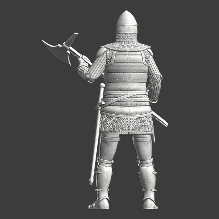 3D Printable Late medieval knight with great axe by Northern Crusades ...