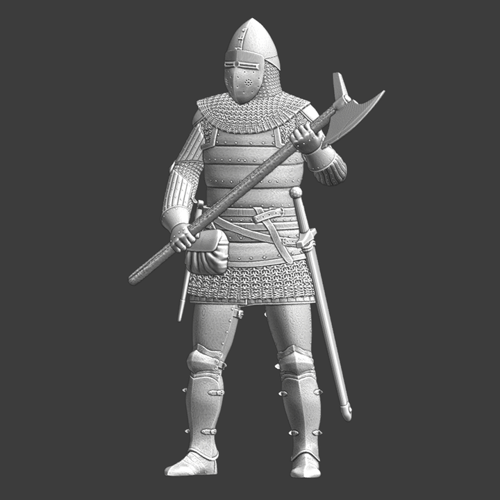 3D Printable Late medieval knight with great axe by Northern Crusades ...