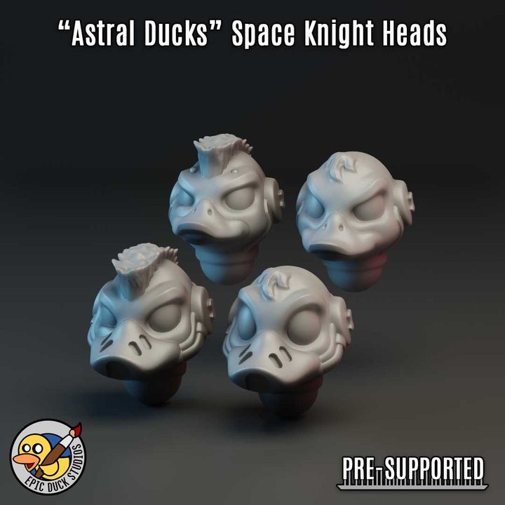 3D Printable Astral Duck Marine Heads - Space Knight Head Swap Bits by ...
