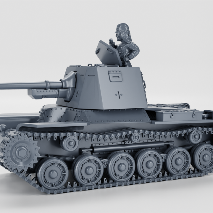 Download Type 3 Ho-Ni III Self-propelled gun + 2 Tankmen (Japan, WW2 ...